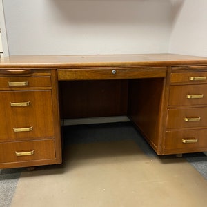 Leopold Vintage Mid Century Modern Walnut Desk - Etsy