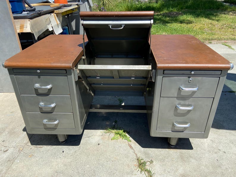 Shaw Walker Typewriter Tanker Metal Desk - Etsy