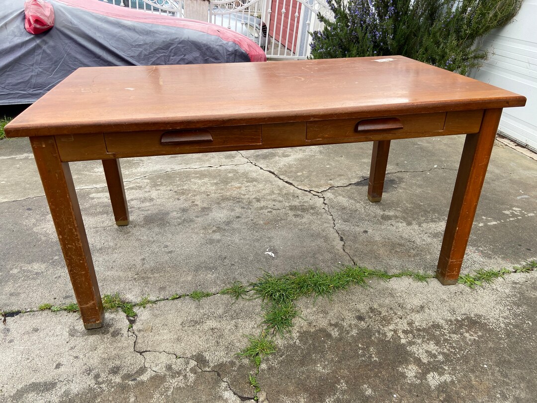 Jasper Furniture Walnut Library Table Desk - Etsy