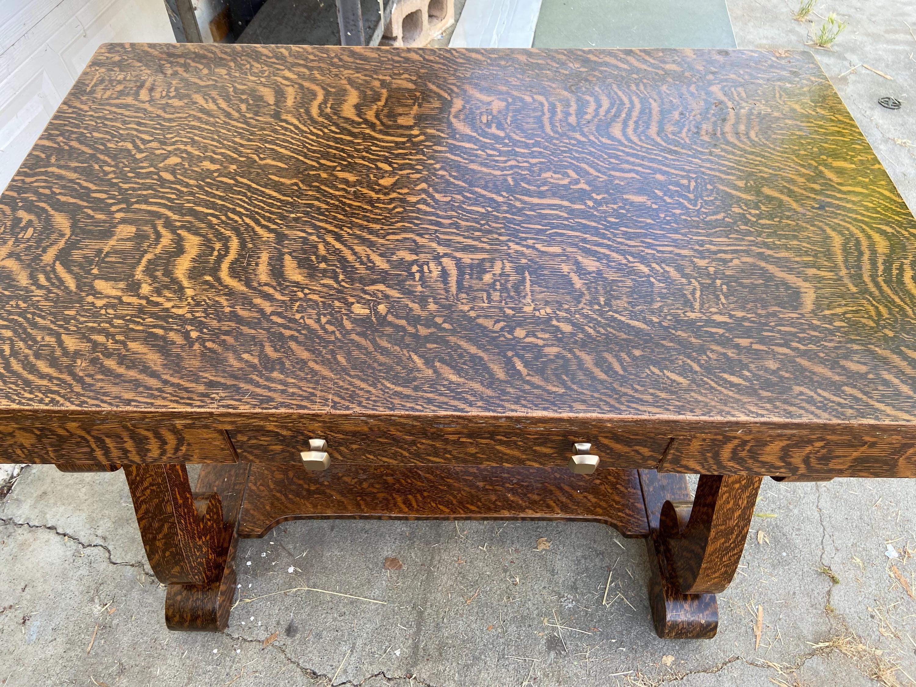 Antique Reproduction Mission Arts and Crafts Mission Style Wood Veneer ...