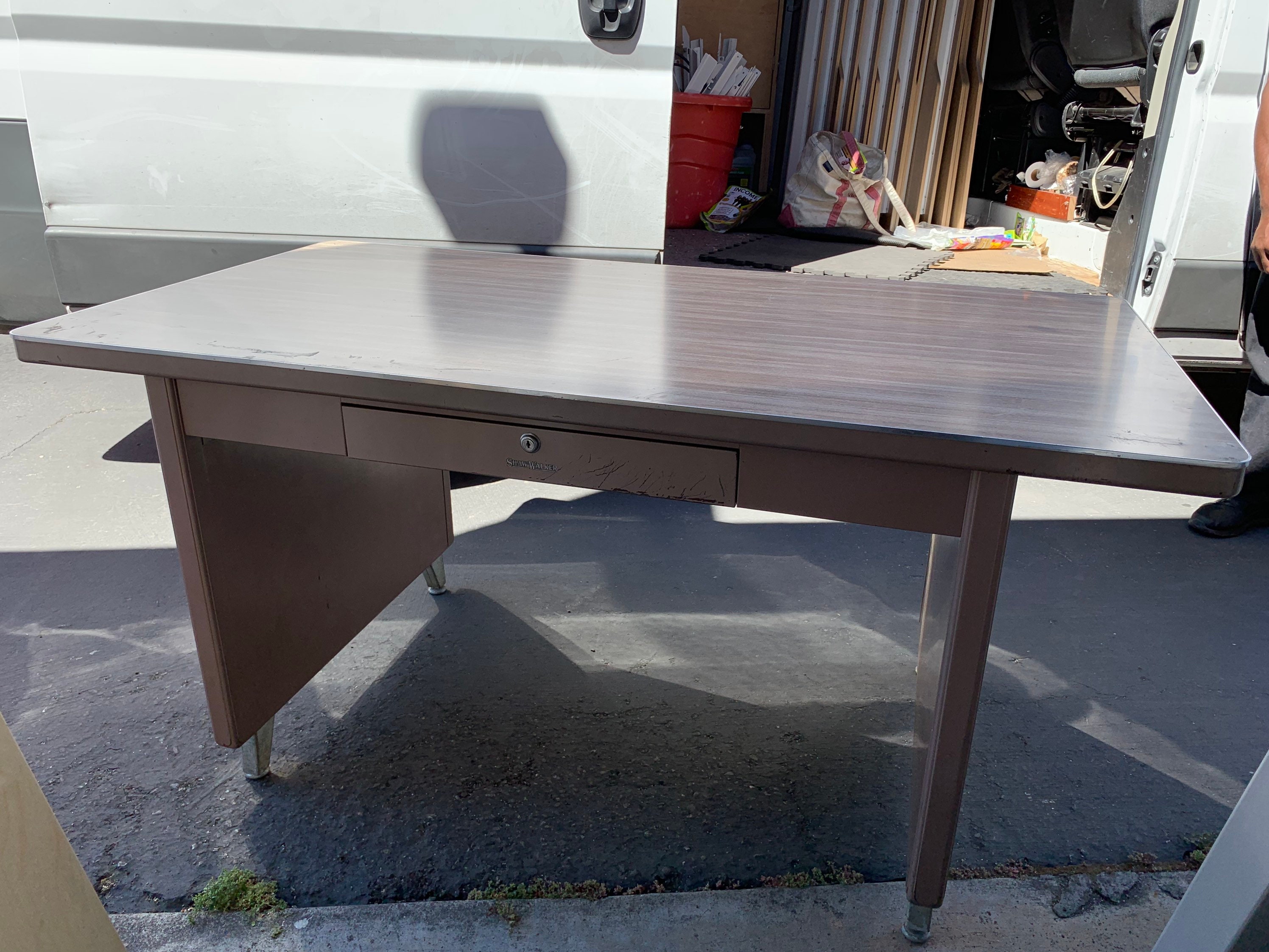 Shaw Walker Vintage Metal Tanker Desk Table - Etsy
