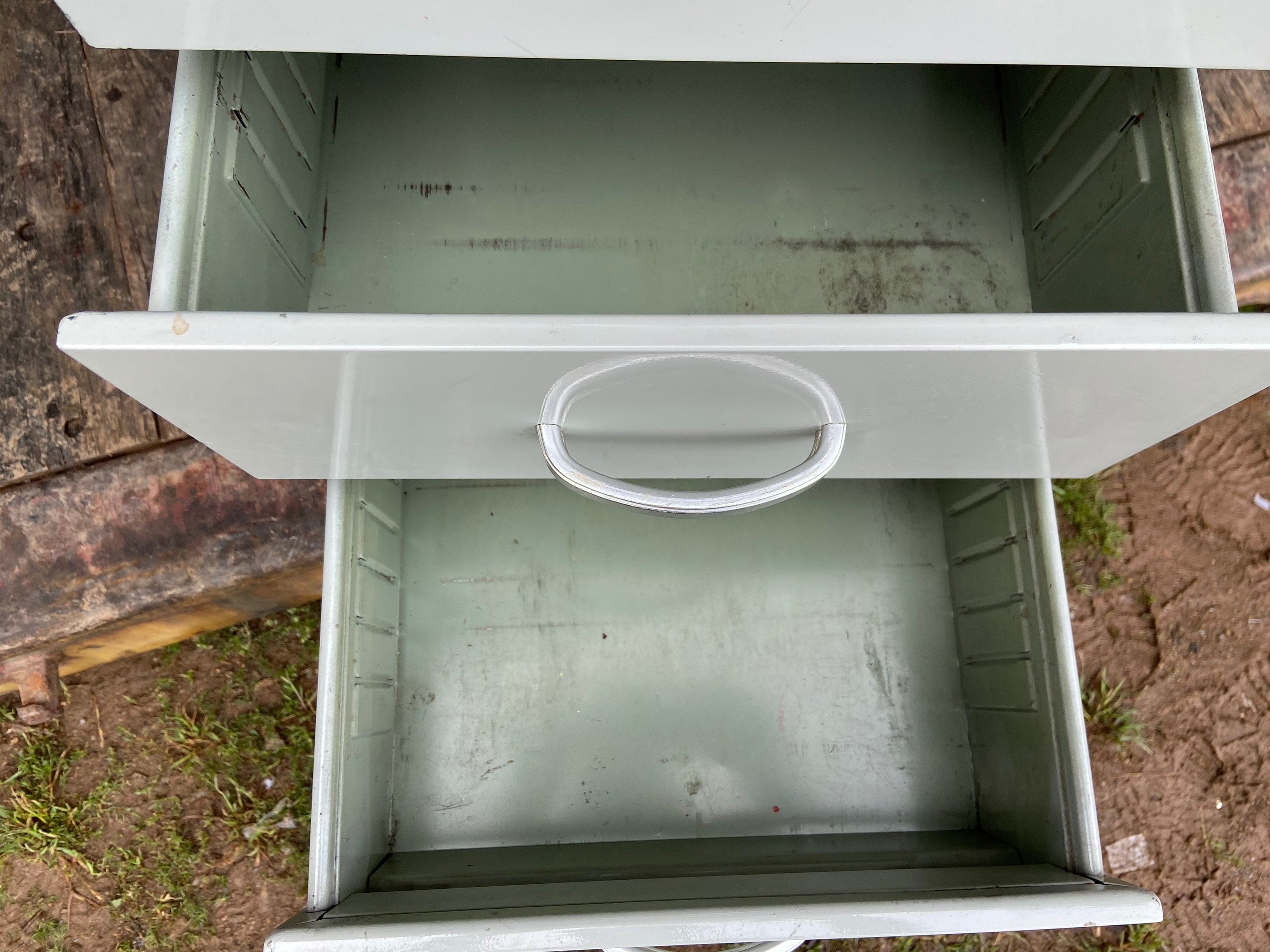 Steelcase Vintage Metal Tanker Desk - Etsy