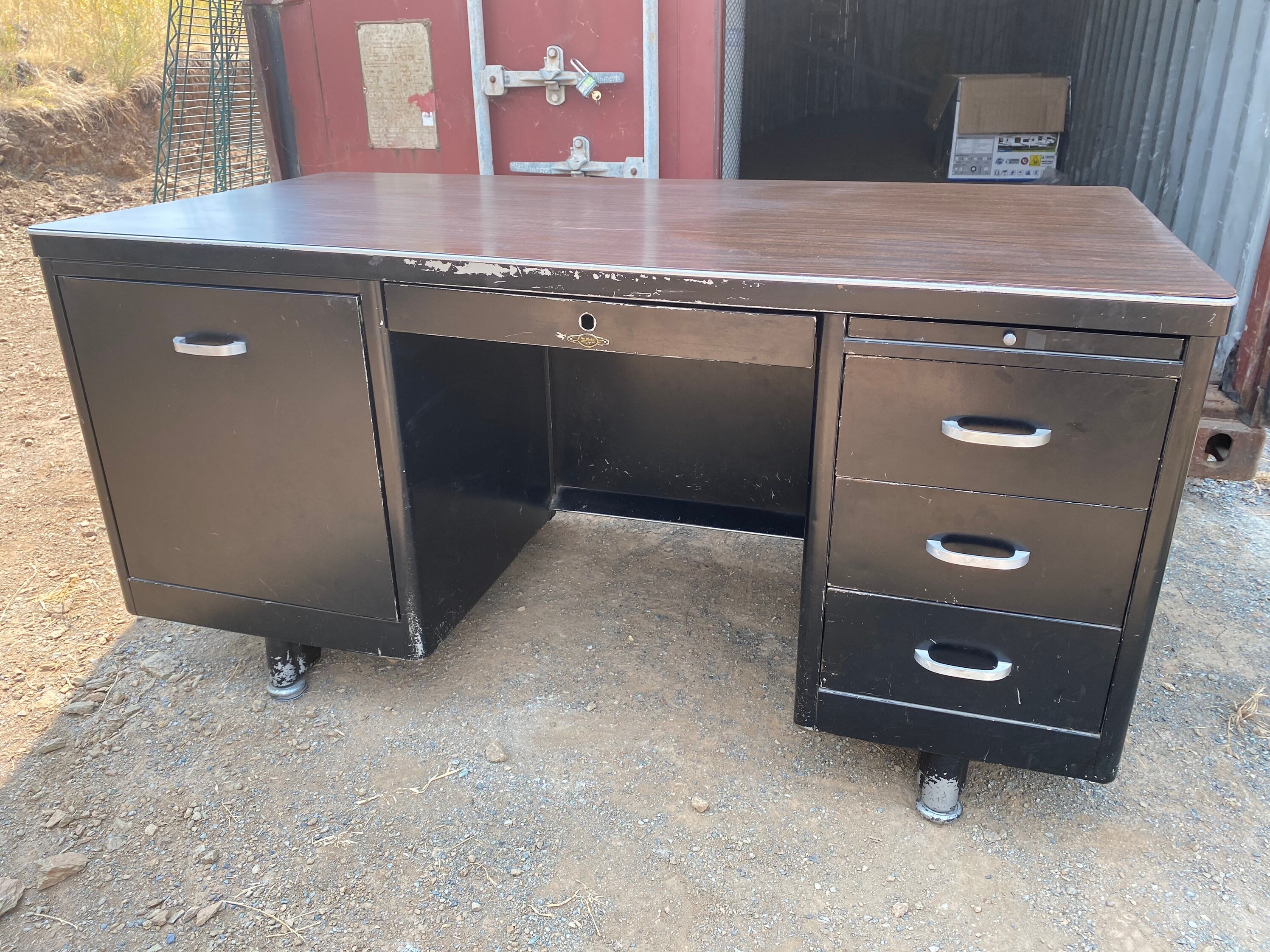 Vintage Metal Tanker Desk - Etsy