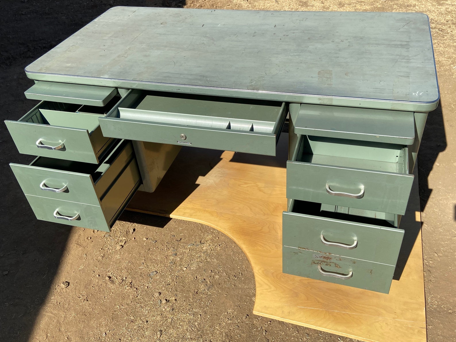 Steelcase Vintage Metal Tanker Desk See Pictures for Details - Etsy