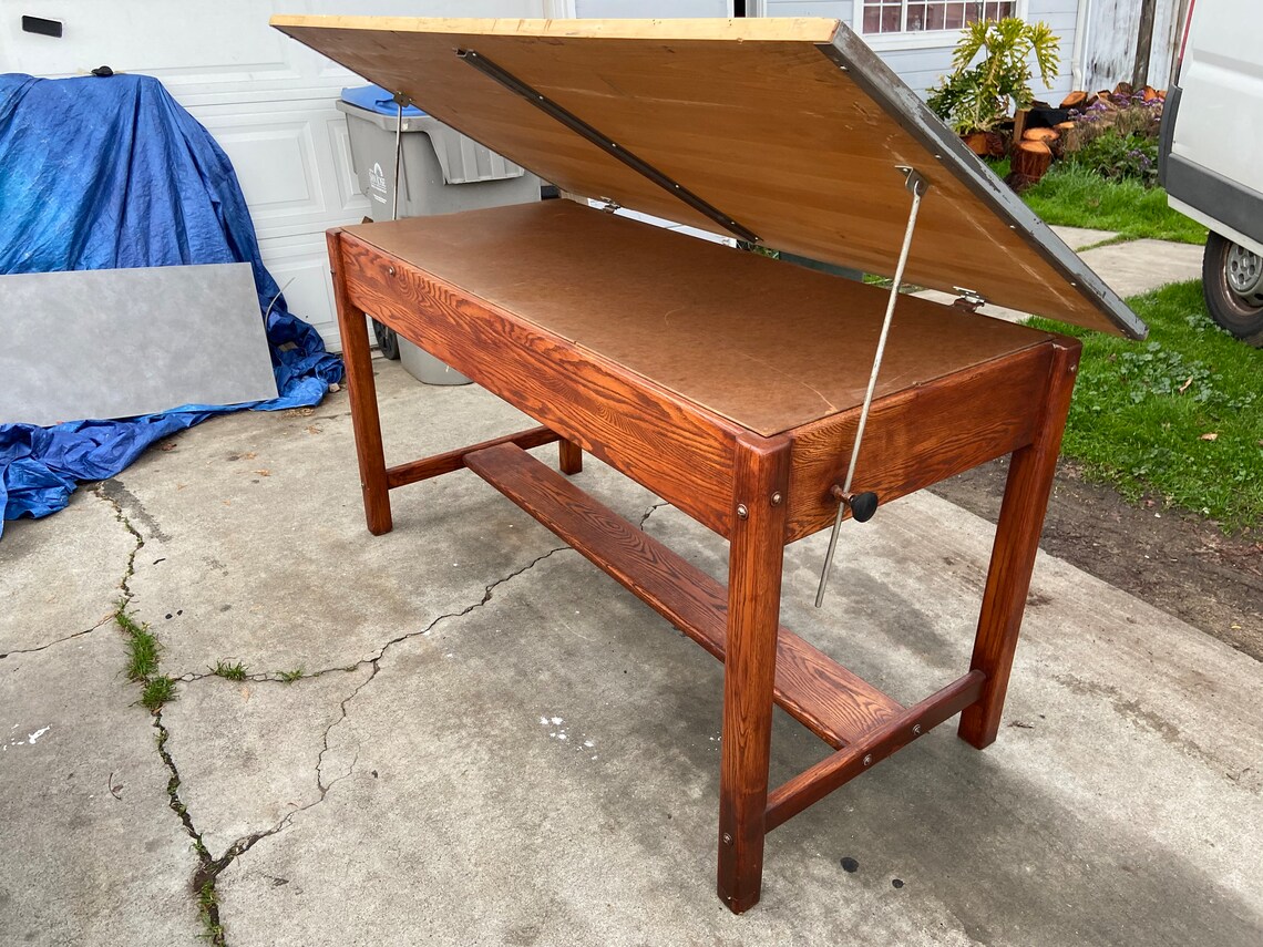 Antique Mayline Drafting Table - Etsy