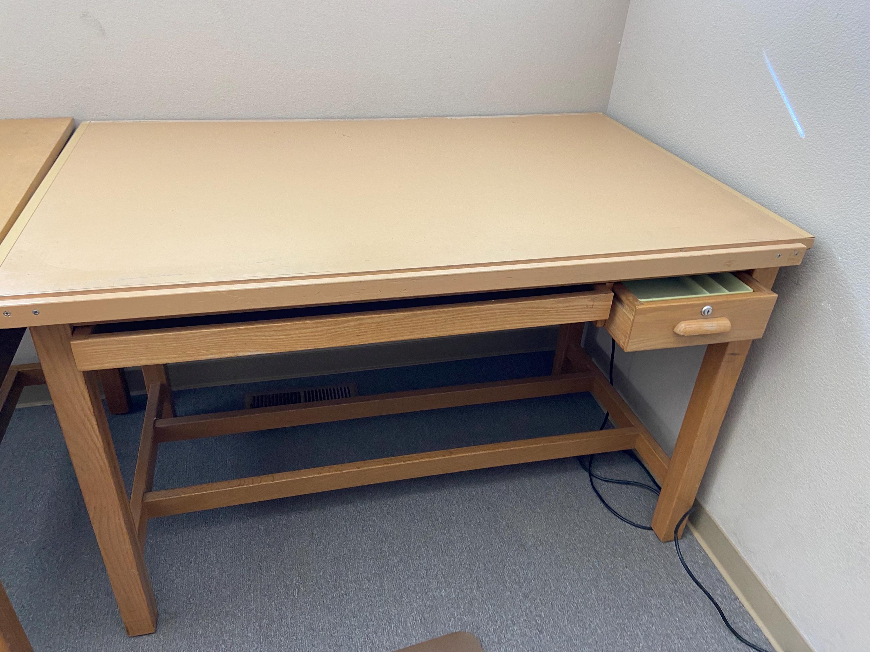 Vintage Hamilton Oak Drafting Table - Etsy