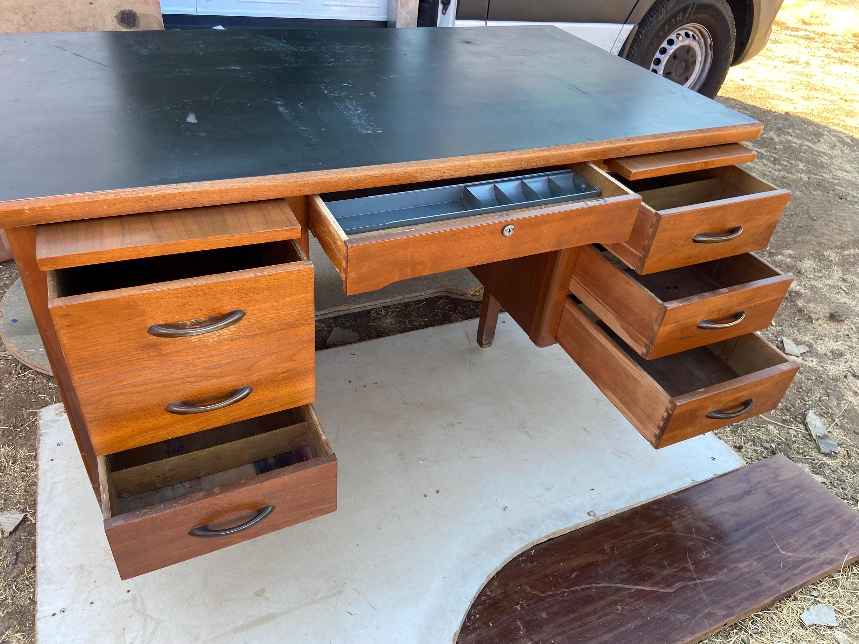 Vintage Mid Century Modern Leopold Desk - Etsy
