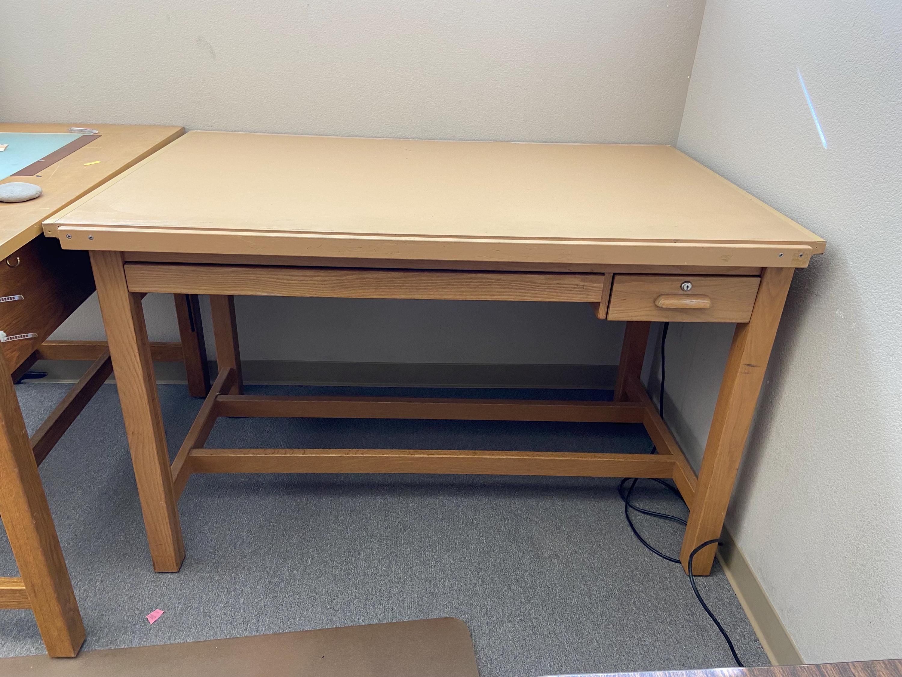 Vintage Hamilton Oak Drafting Table - Etsy