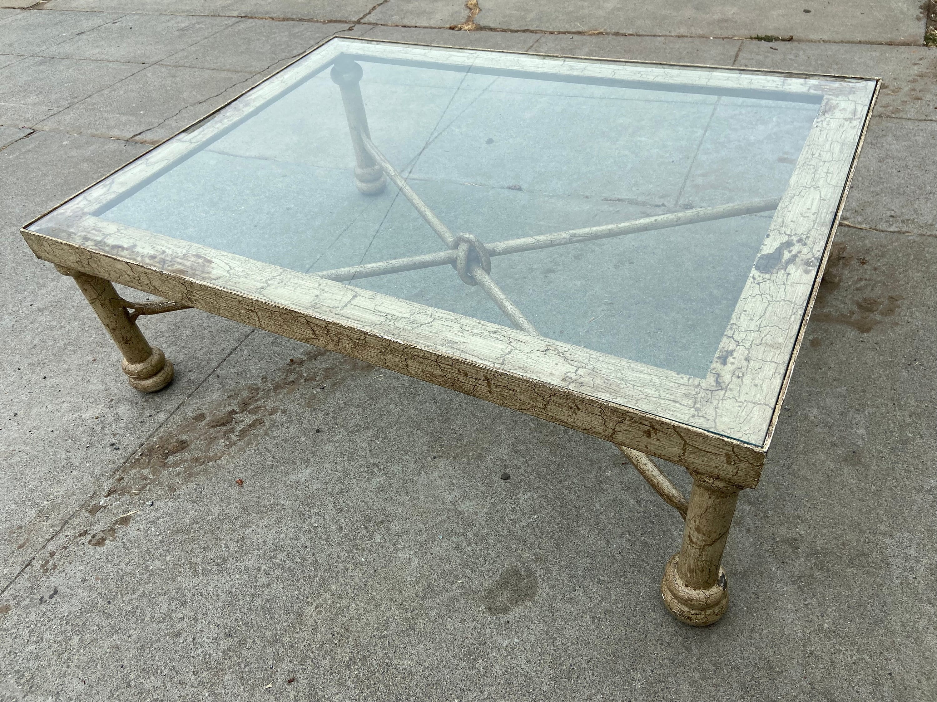 Vintage Rustic Metal Coffee Table - Etsy