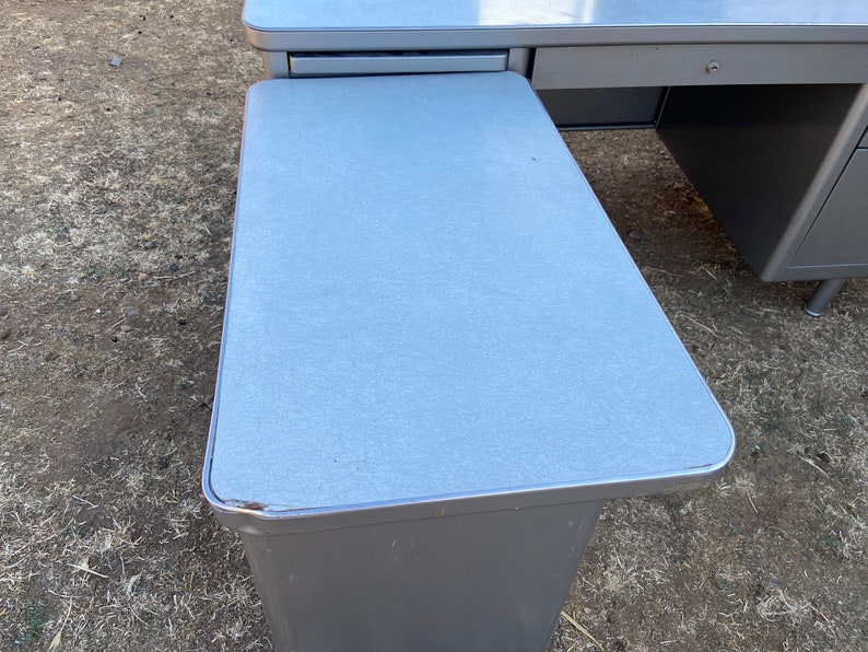 Steelcase Vintage Mid Century Modern L Shape Desk With Return - Etsy