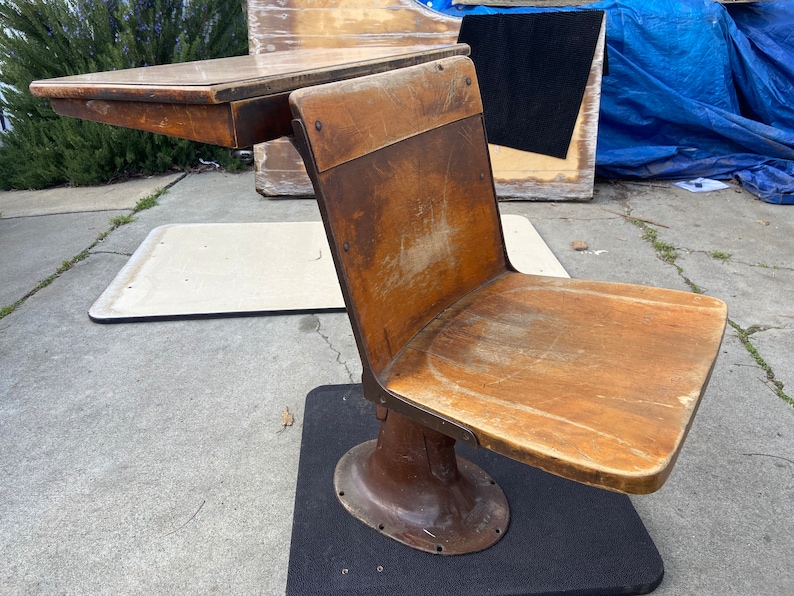1920’s Antique School Desks Chairs - Etsy