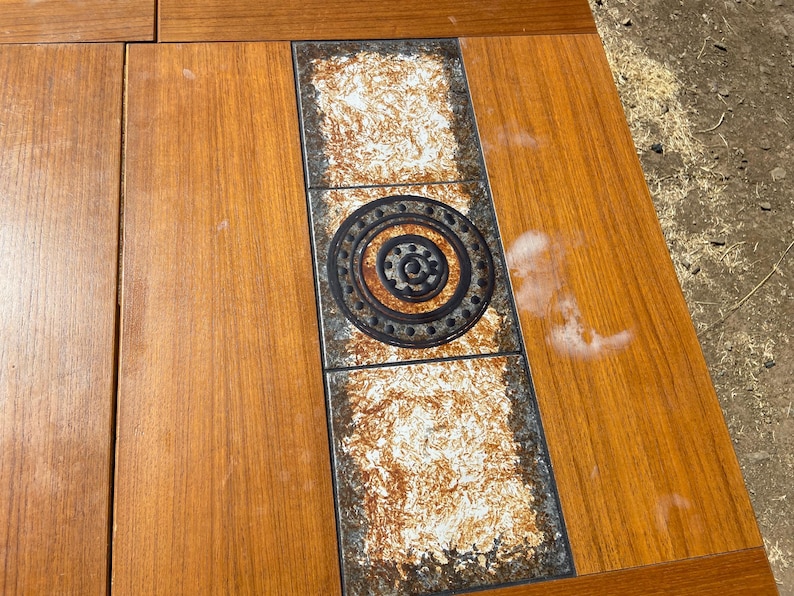 Vintage Mid Century Modern Gangso Mobler Drop Leaf Tile Top Dining ...