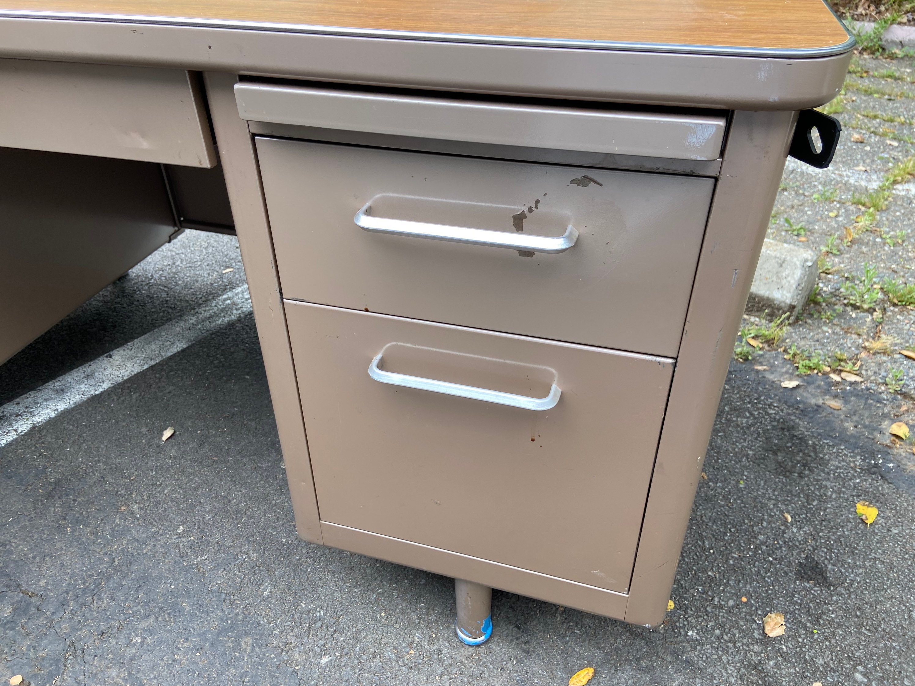 Steelcase Vintage Mid Century Modern L Shape Desk With Return - Etsy