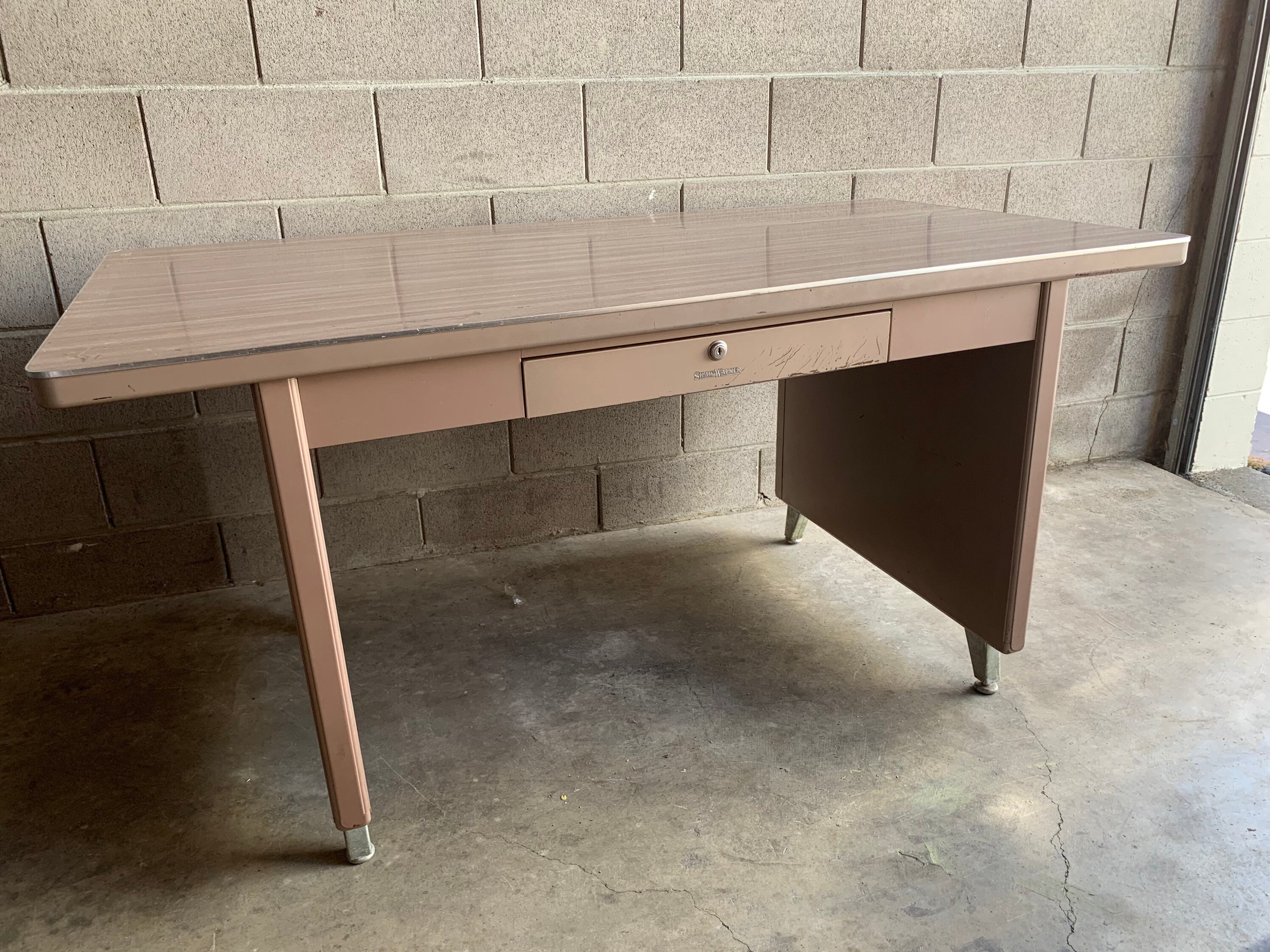 Shaw Walker Vintage Metal Tanker Desk Table - Etsy