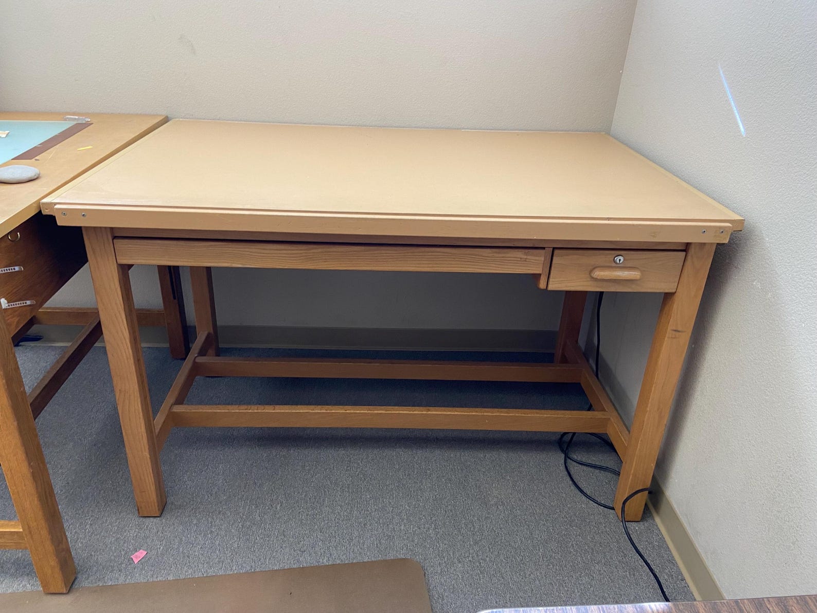 Vintage Hamilton Oak Drafting Table - Etsy