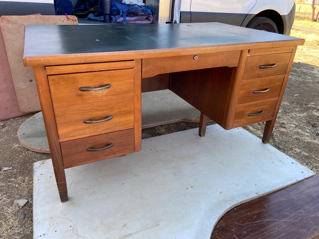 Vintage Mid Century Modern Leopold Desk - Etsy