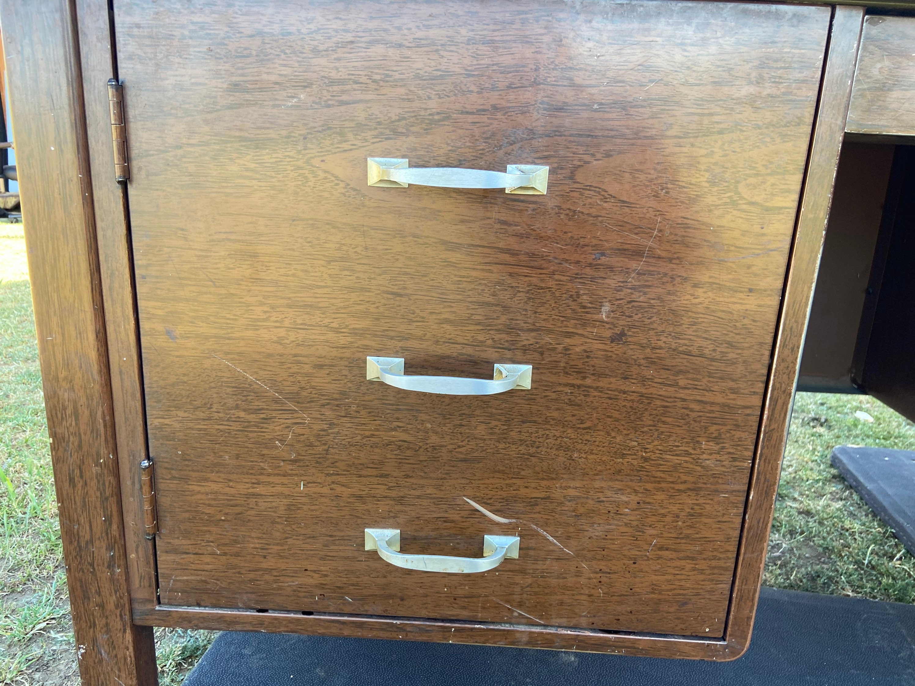 The General Fireproofing Company Vintage Metal Tanker Desk With ...