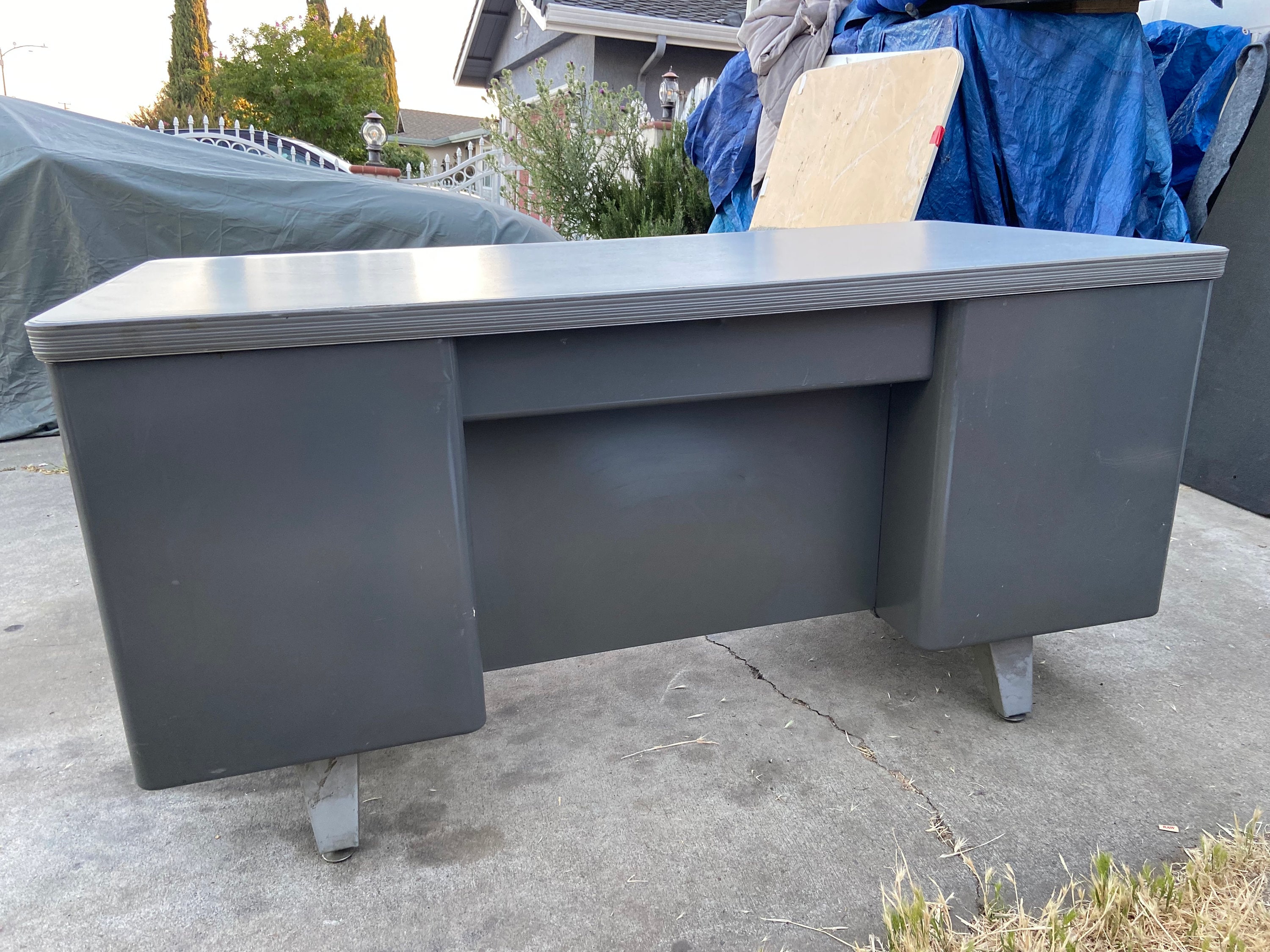 Cole Steel Vintage Metal Tanker Desk - Etsy