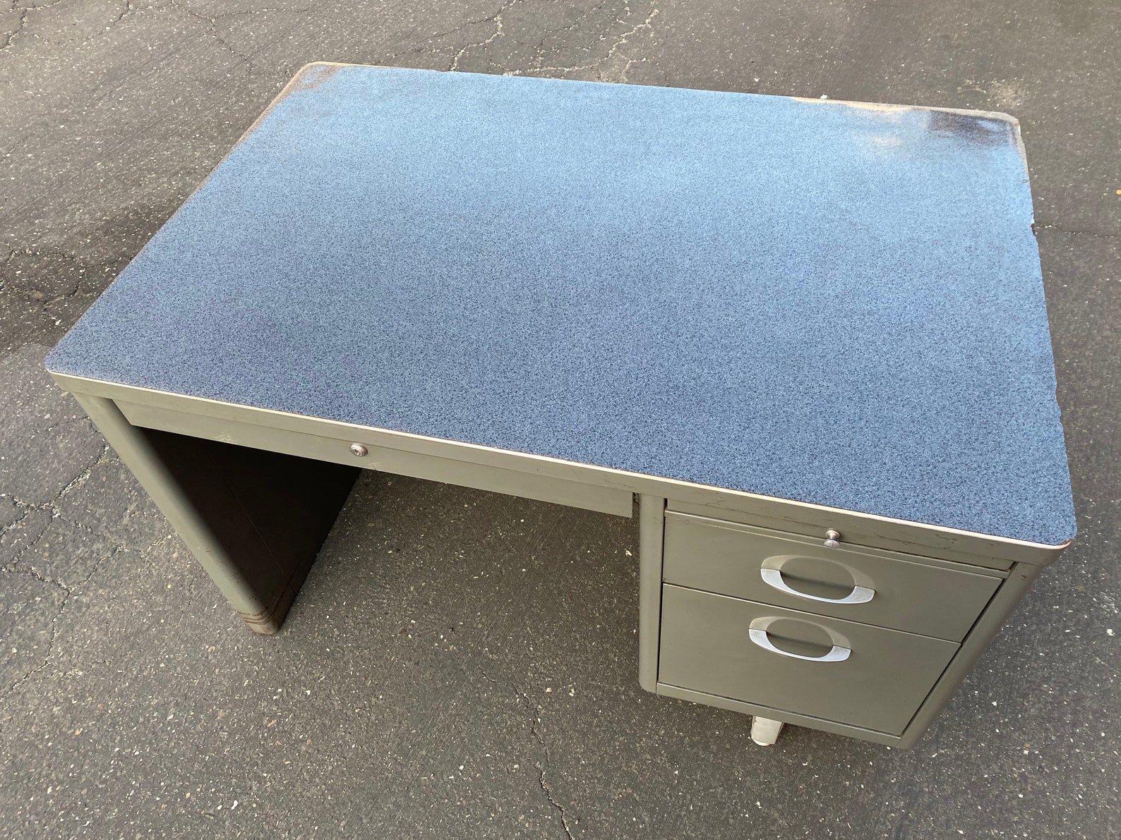 Vintage Metal Tanker Desk - Etsy