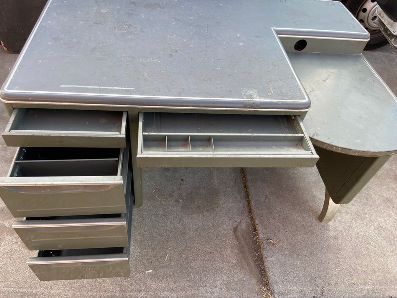 The General Fireproofing Company Vintage Metal Tanker Desk Raymond ...