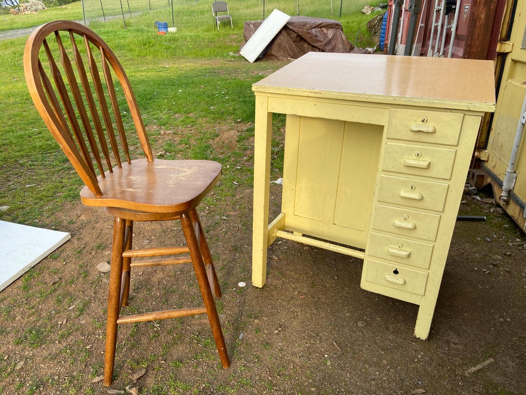 Antique Arts and Crafts Drafting Table Jeweler’s Cabinet and Chair - Etsy
