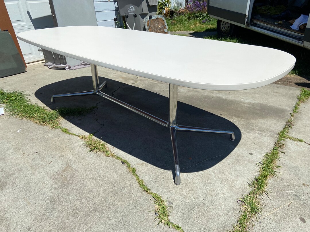 Vintage Herman Miller Racetrack Table With Steelcase Base - Etsy