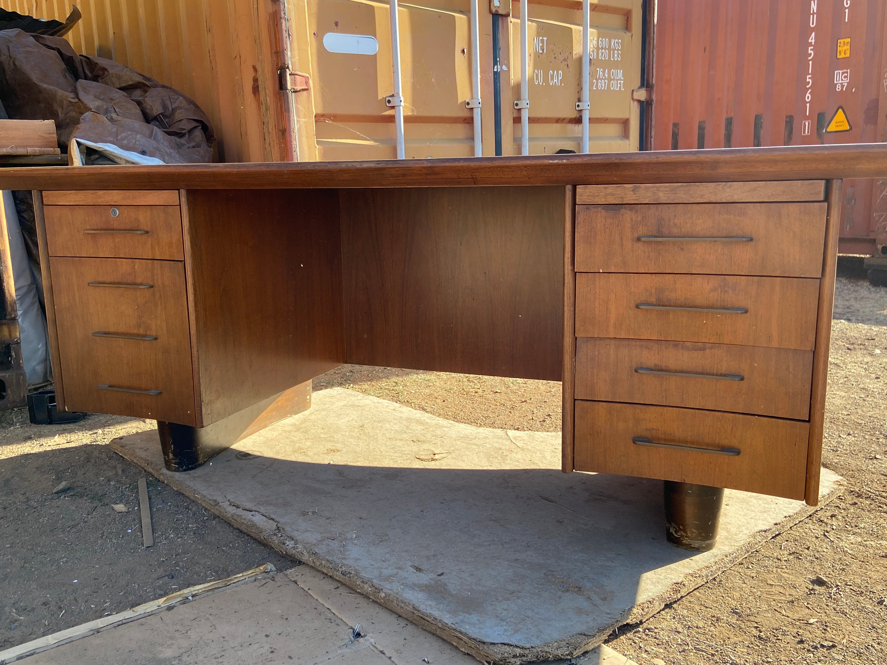 Mid century executive desk store