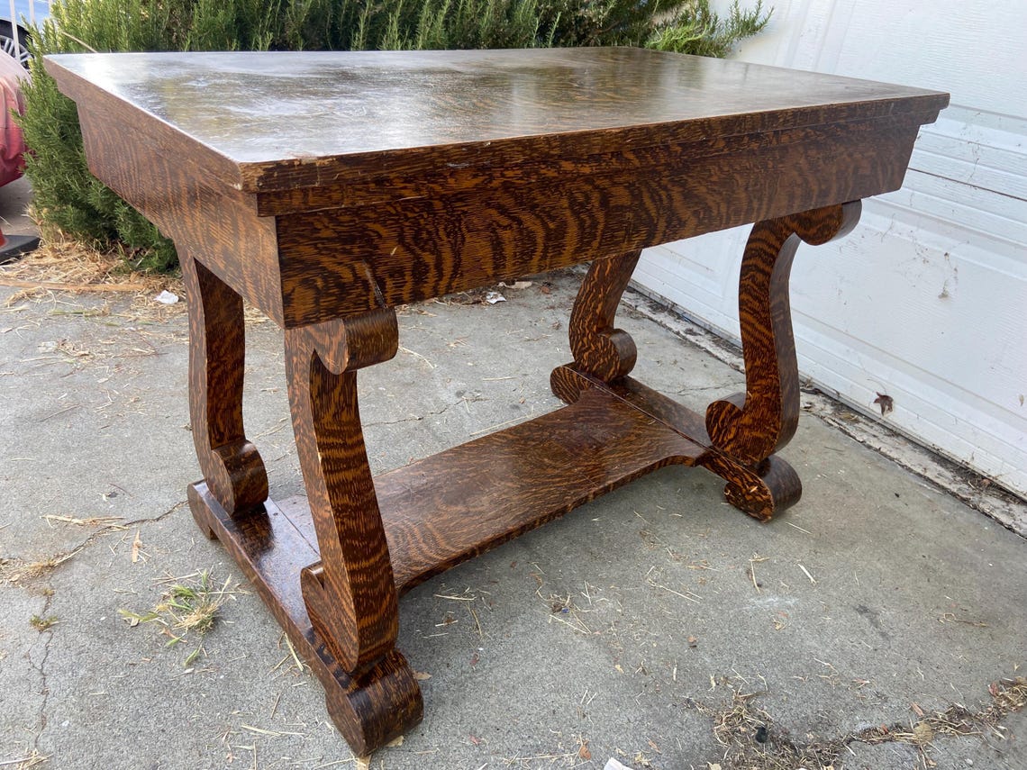 Antique Reproduction Mission Arts and Crafts Mission Style Wood Veneer ...