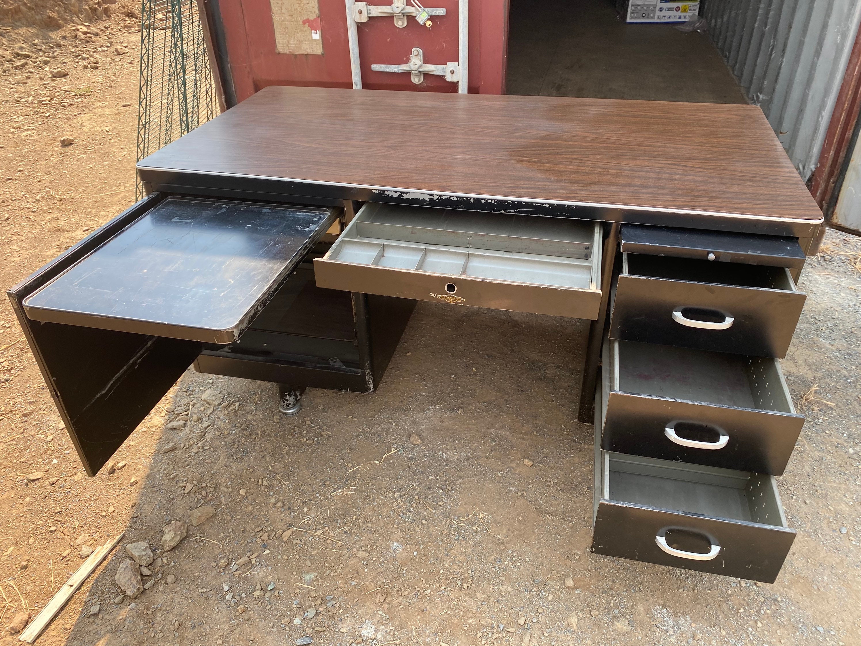 Vintage Metal Tanker Desk - Etsy