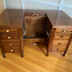 Antique Wooden Typewriter Office Desk - Etsy