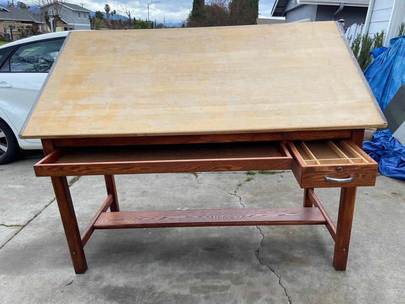 Antique Mayline Drafting Table - Etsy