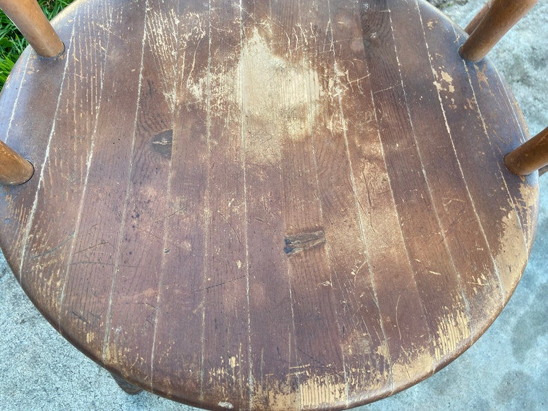 Antique Butcher Block Tavern Dining Chairs Set of 6 - Etsy