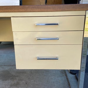 All Steel Brand Vintage Mid Century Modern Metal Tanker Desk - Etsy