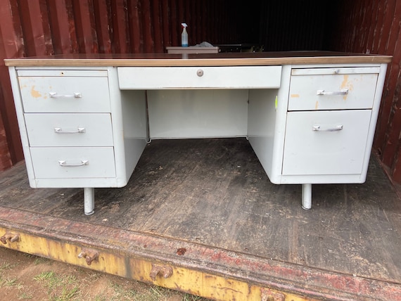 Vintage Metal Tanker Desks - Etsy