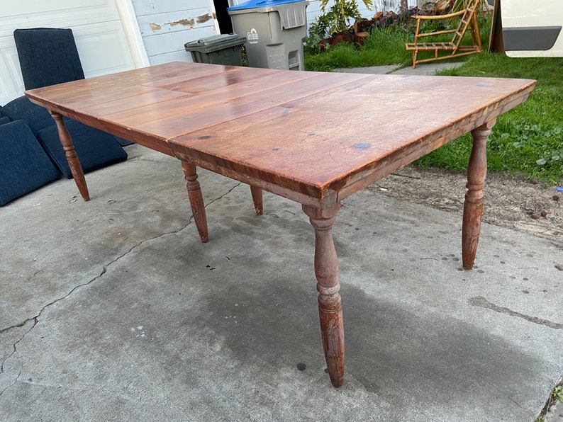 Antique Rustic Extendable Farmhouse Dining Table Needs Refinishing - Etsy