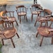 Antique Butcher Block Tavern Dining Chairs Set of 6 - Etsy