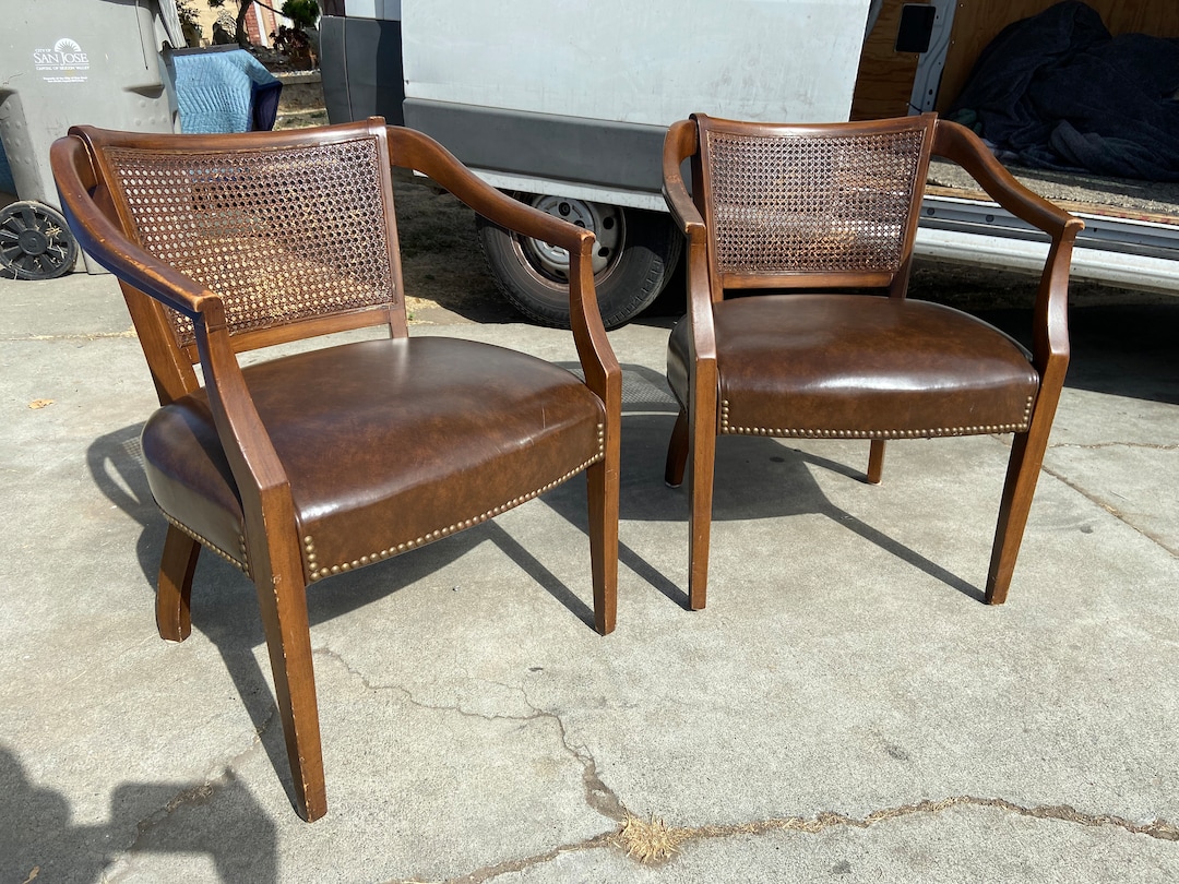 Shafer Brothers Vintage Cane Back Side Chairs - Etsy