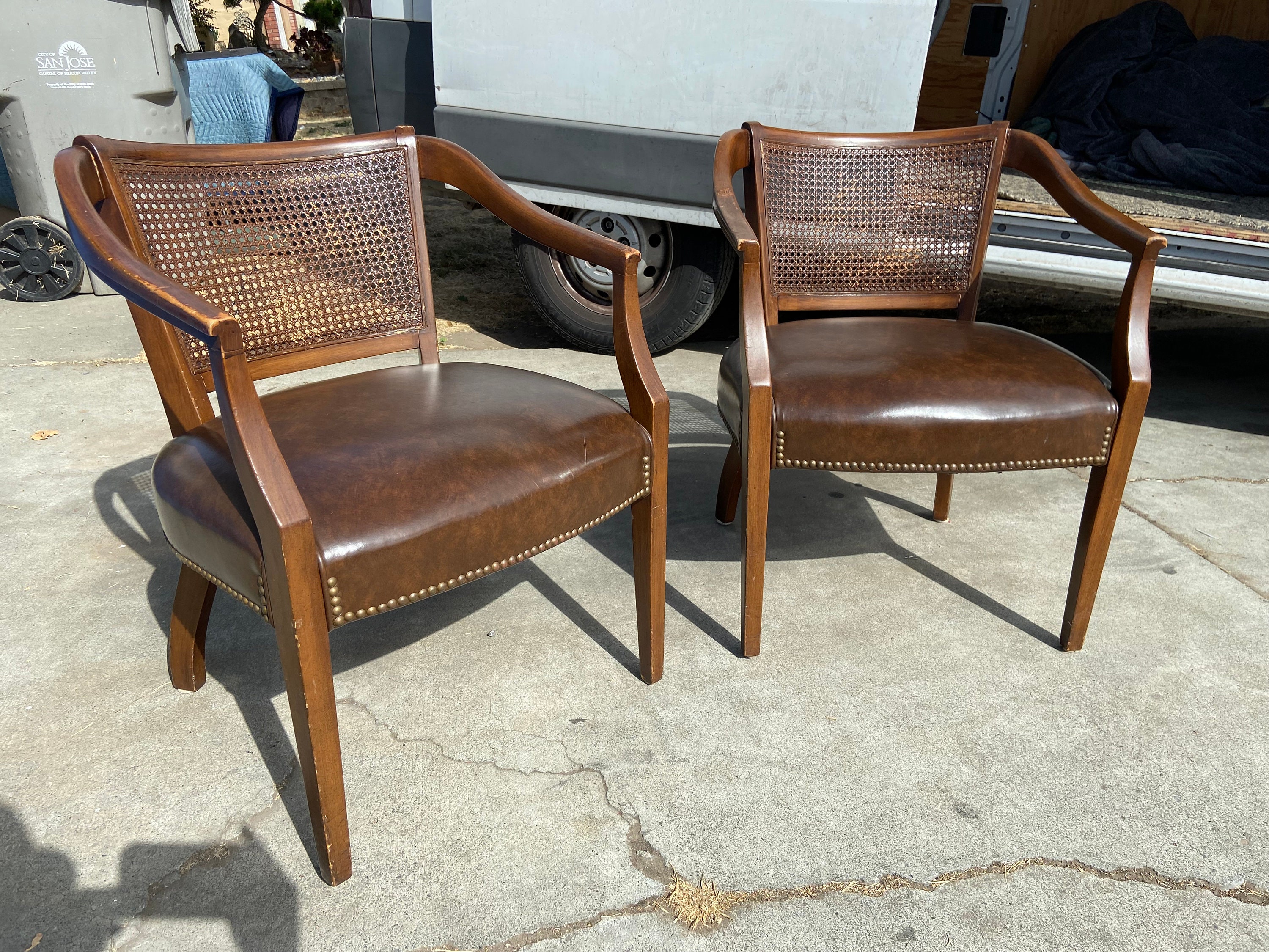 Shafer Brothers Vintage Cane Back Side Chairs - Etsy