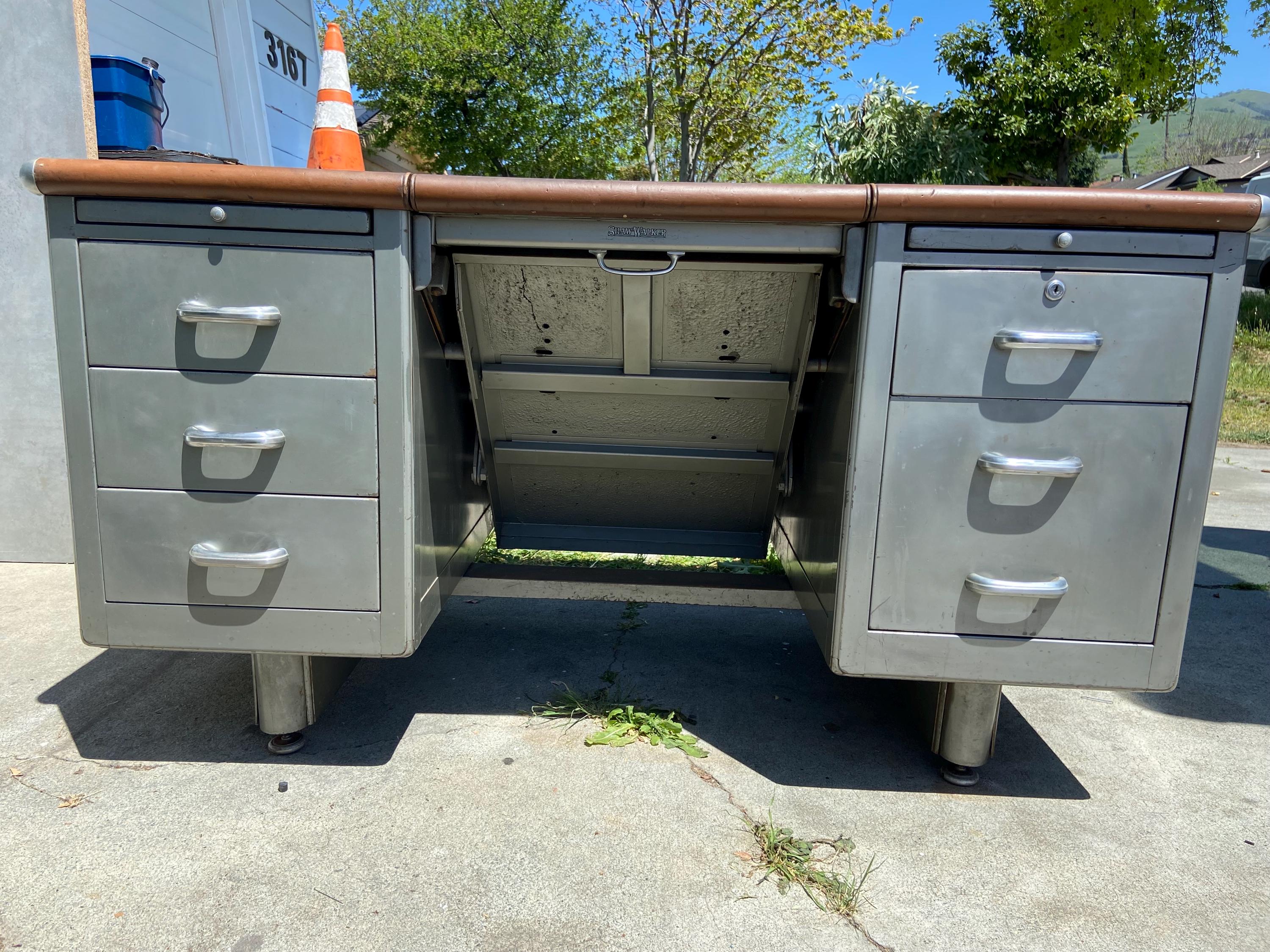 Shaw Walker Typewriter Tanker Metal Desk - Etsy