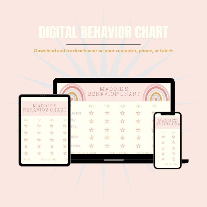 Editable Child Behavior Chart - Etsy