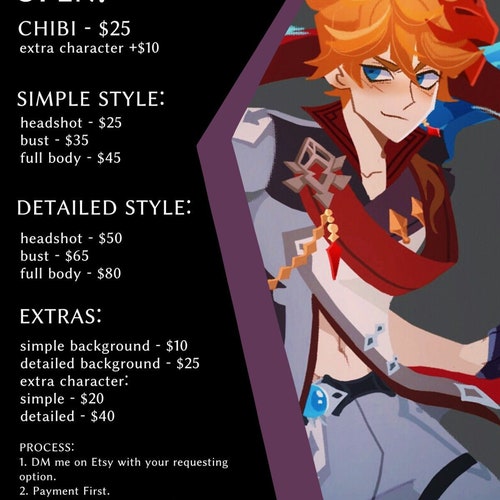 Digital Commissions - Etsy