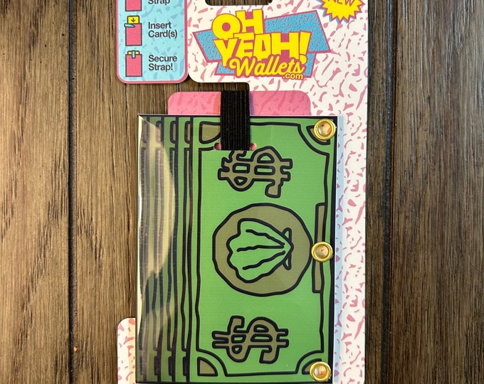 Minimalist Graphic Vinyl Card Holder Keychain Wallet (spongebob Dollars ...