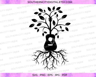 Guitar Tree Svg - Etsy
