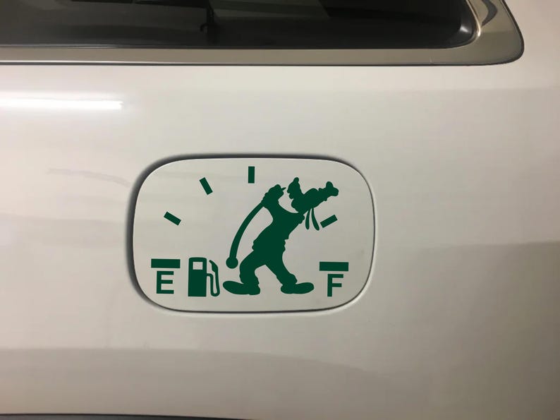 Goofy Fuel Gauge Car Decal - Fighting Empty - Vinyl Decal for Anything ...