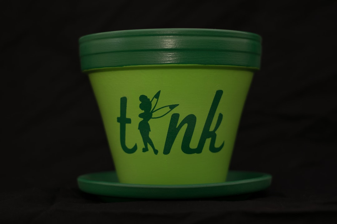 Tinkerbell Flower Pot, Hand Painted Terracotta Planter, 4 Inch Pot With ...