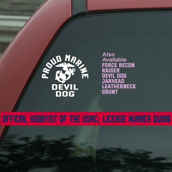 Usmc Devil Dog Sticker - Etsy