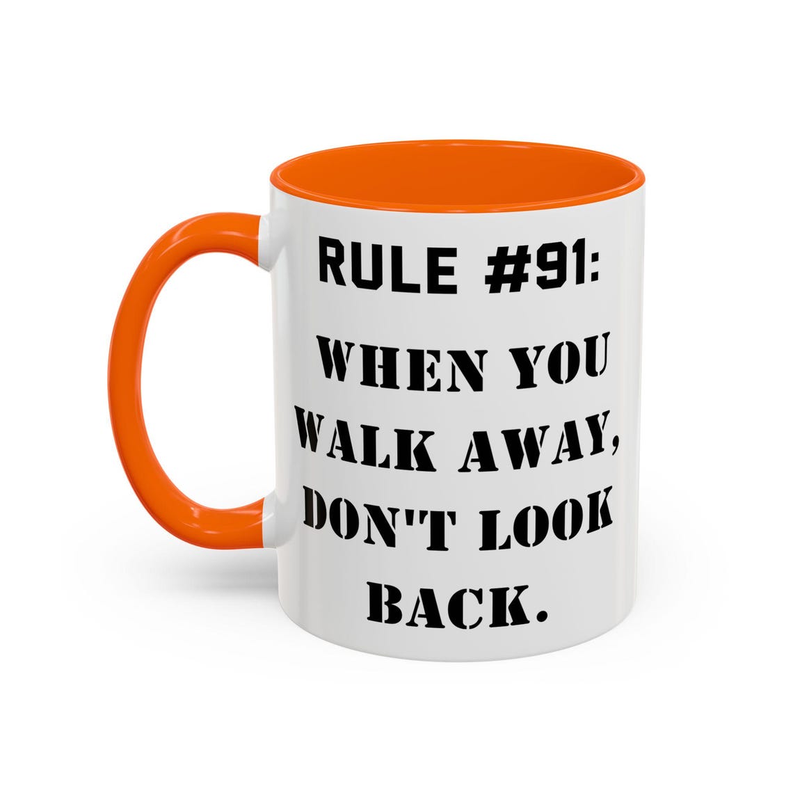 Gibbs' Rule #91, When You Walk Away, Don't Look Back, Fan Art Mug, 11oz ...