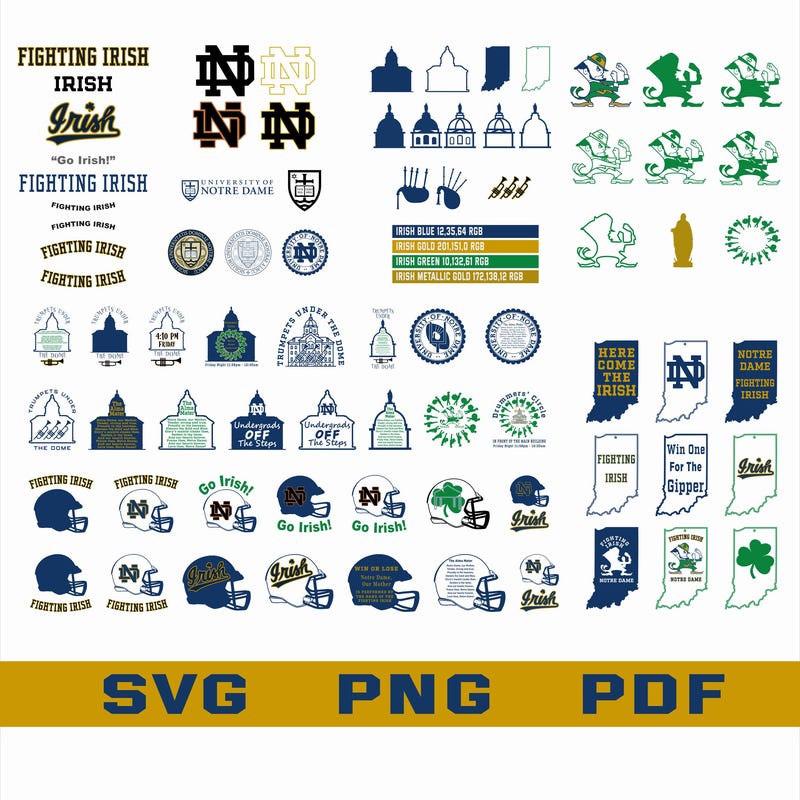 Notre Dame Svg - Etsy