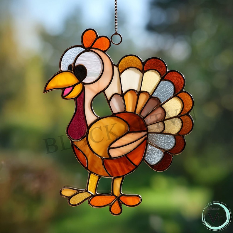 Digital Download Turkey Stained Glass Pattern,modern Suncatcher,diy ...