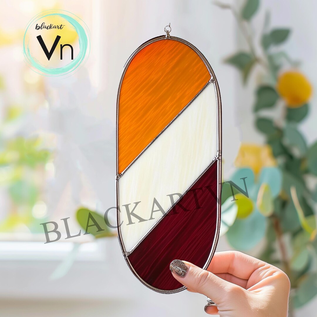 Digital Download Pattern Oval Sun Catcher T08, Modern Suncatcher, Diy ...